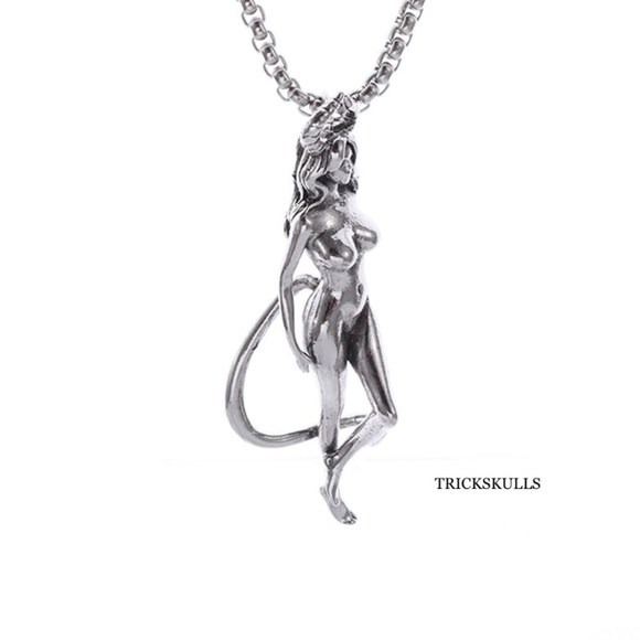 TRICKSKULLS | Jewelry | Demon Devil Goddess Modern Art Punk Gothic ...
